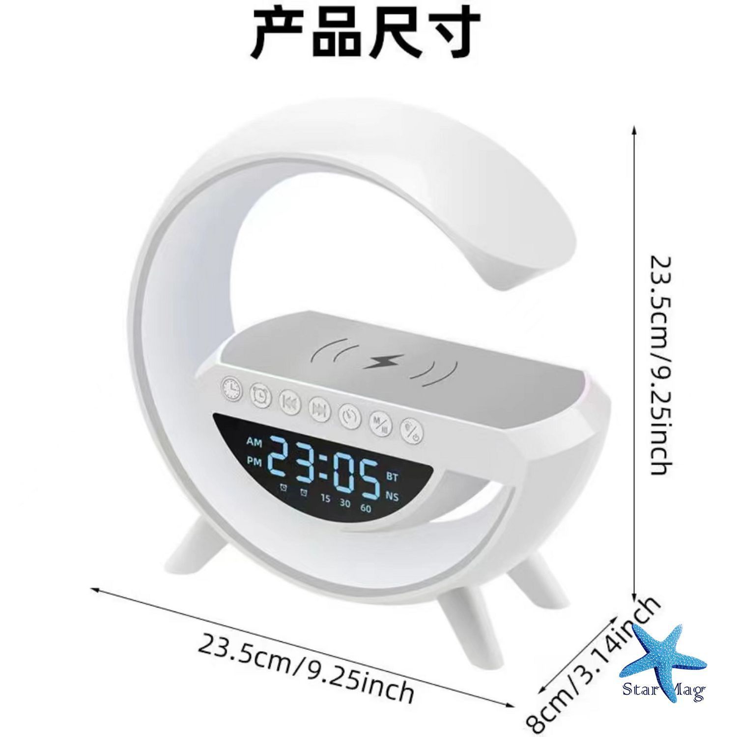 Smart Light Sound Machine BT-3401 RGB Лампа – док-станция с ...