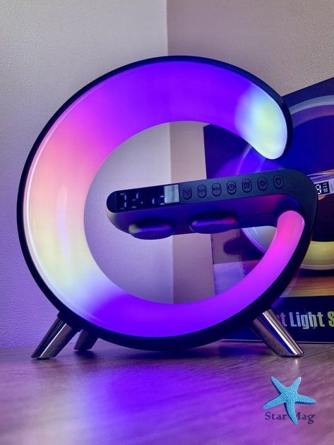 Ночник аккумуляторный с часами G63 Smart Light Sound Machine • Лампа ...